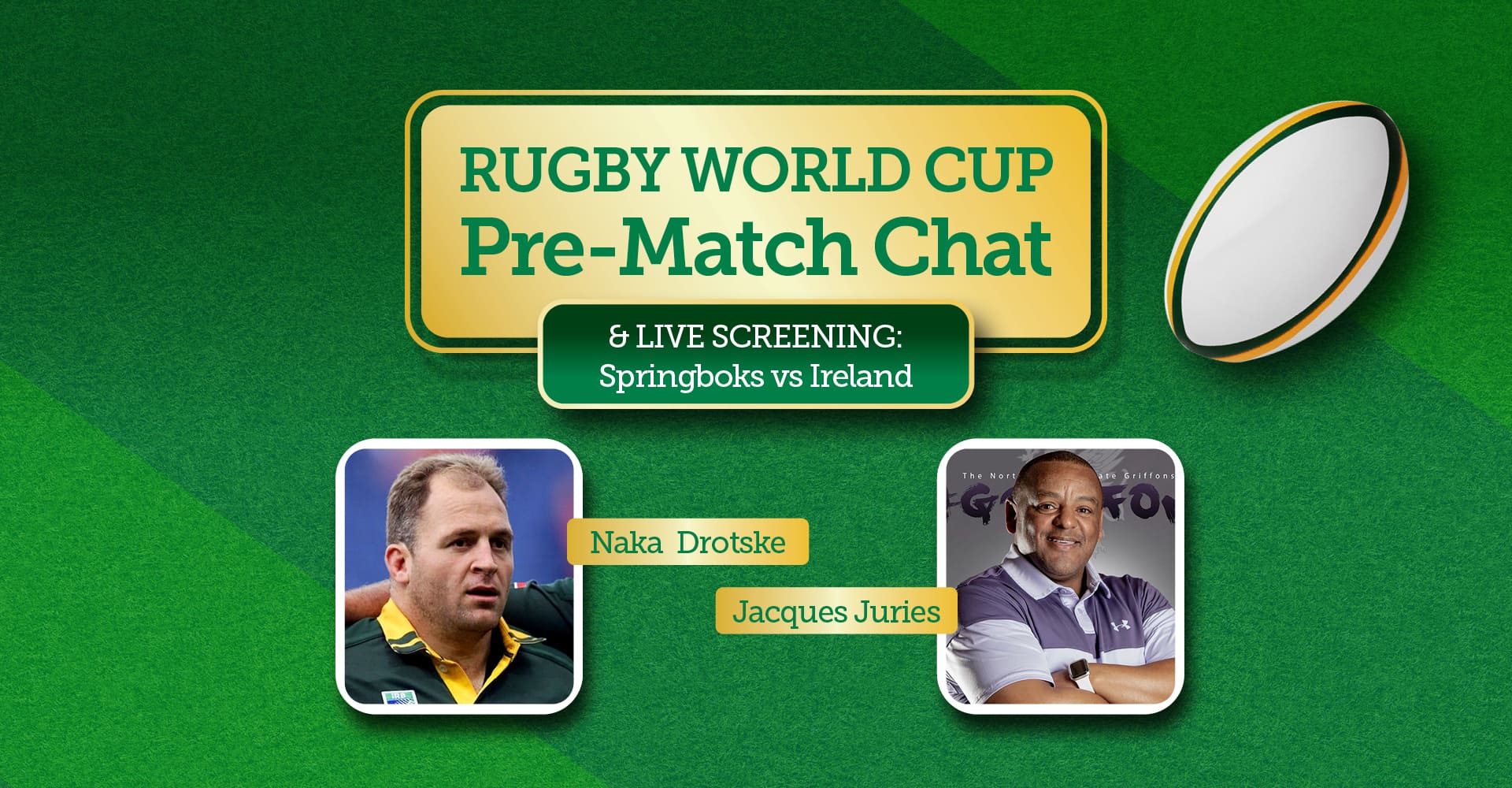 Rugby World Cup! Pre-Match Chat with Naka & Jacques - Goldfields Casino