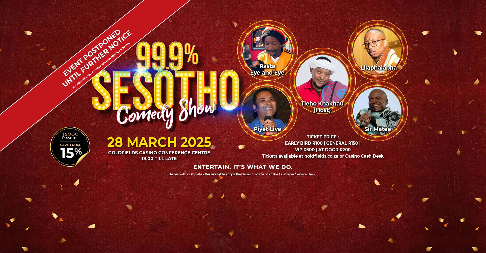 99.9% Sesotho Comedy Show - Goldfields Casino